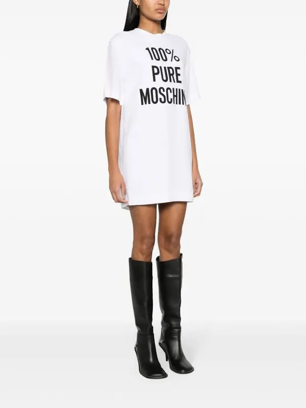 Moschino Logo-print Crepe Minidress