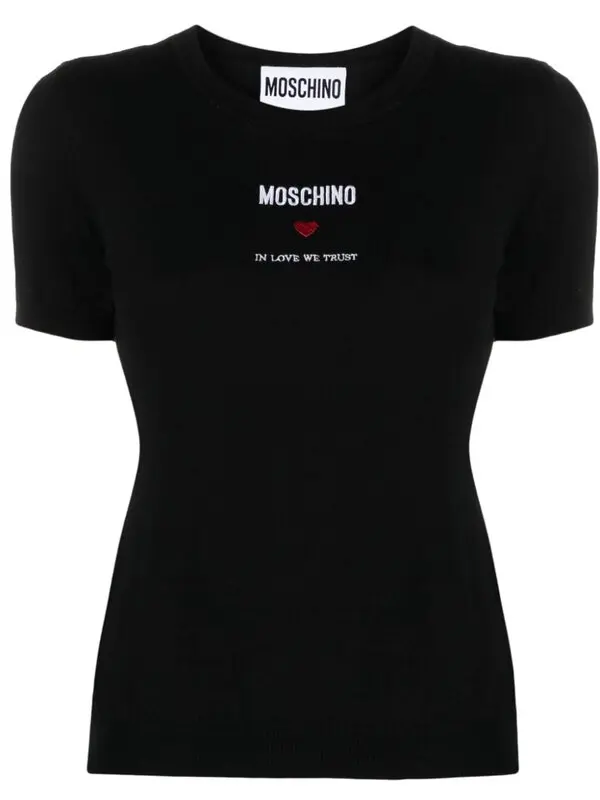 Moschino Embroidered Knitted Top