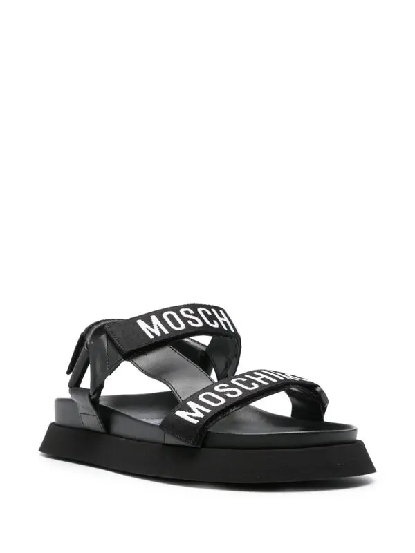 Moschino Logo-tape Flat Sandals