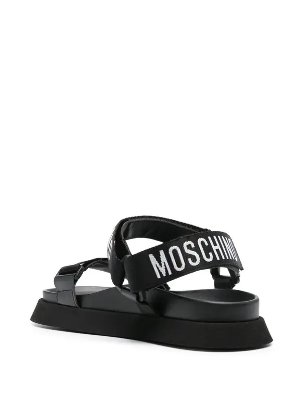 Moschino Logo-tape Flat Sandals