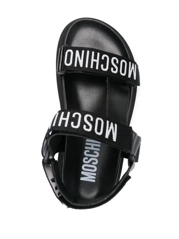 Moschino Logo-tape Flat Sandals