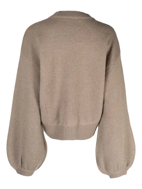 Izzue Crew-neck Cropped Jumper