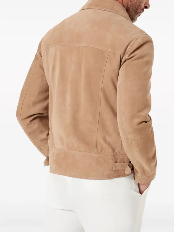 Brunello Cucinelli Suede Biker Jacket
