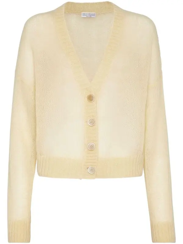 Brunello Cucinelli Drop-shoulder Mohair-blend Cardigan