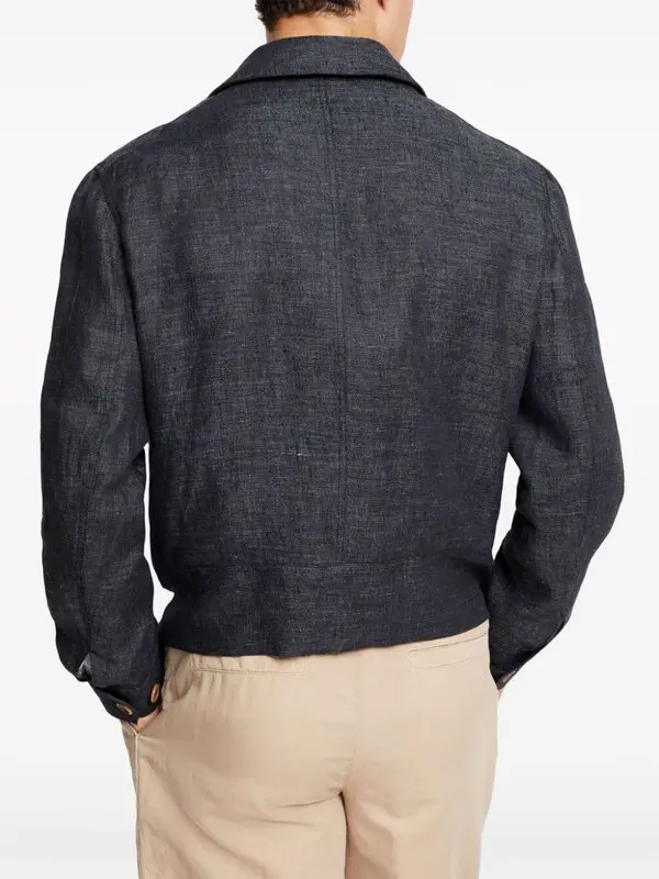 Brunello Cucinelli Slub-texture Linen Shirt Jacket