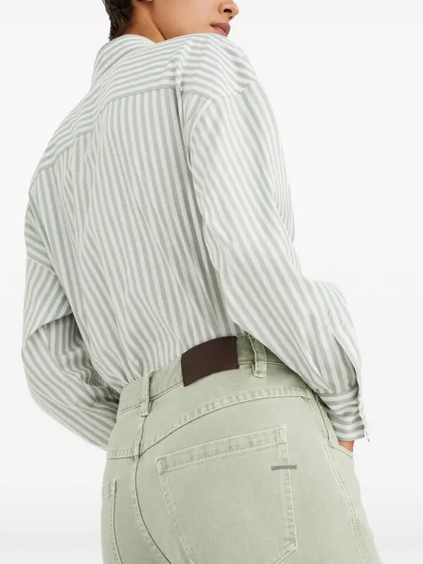 Brunello Cucinelli Tapered Denim Trousers - Green
