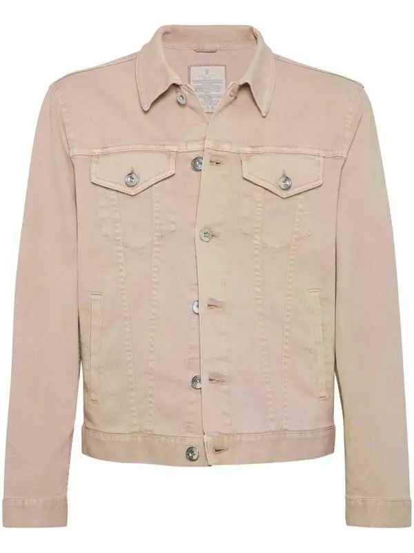 Brunello Cucinelli Classic-collar Denim Jacket - Neutrals
