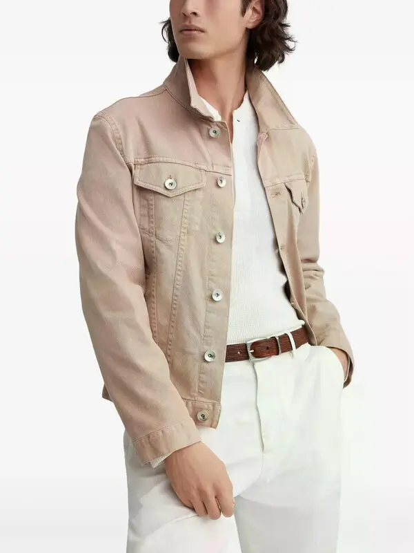 Brunello Cucinelli Classic-collar Denim Jacket - Neutrals