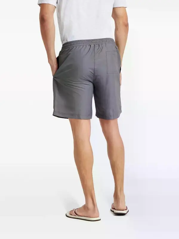 Brunello Cucinelli Logo-embroidered Drawstring Swim Shorts - Grey