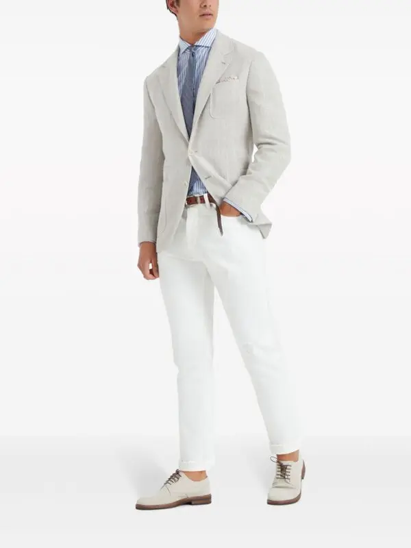 Brunello Cucinelli Stripe-pattern Cotton Shirt