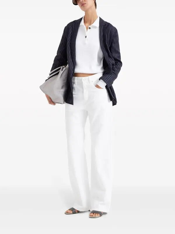 Brunello Cucinelli Ribbed Knit Polo-collar Jumper