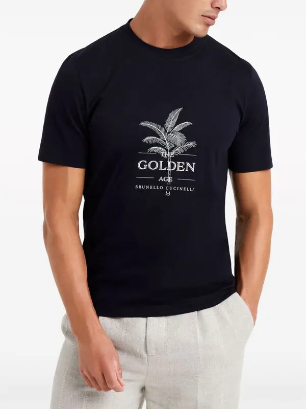 Brunello Cucinelli Graphic-print Cotton T-shirt