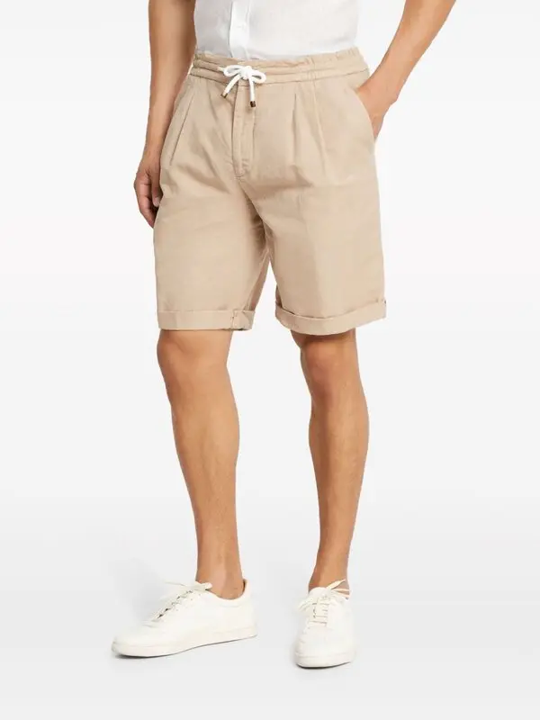 Brunello Cucinelli Drawstring-waist Bermuda Shorts - Neutrals