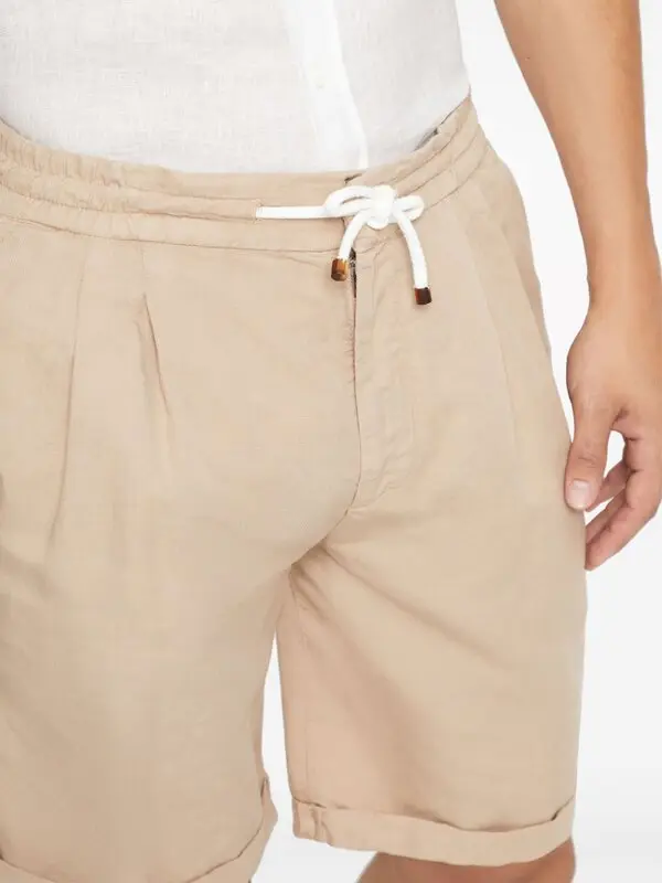 Brunello Cucinelli Drawstring-waist Bermuda Shorts - Neutrals
