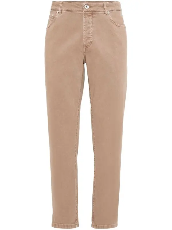 Brunello Cucinelli Dyed Straight-leg Jeans - Brown