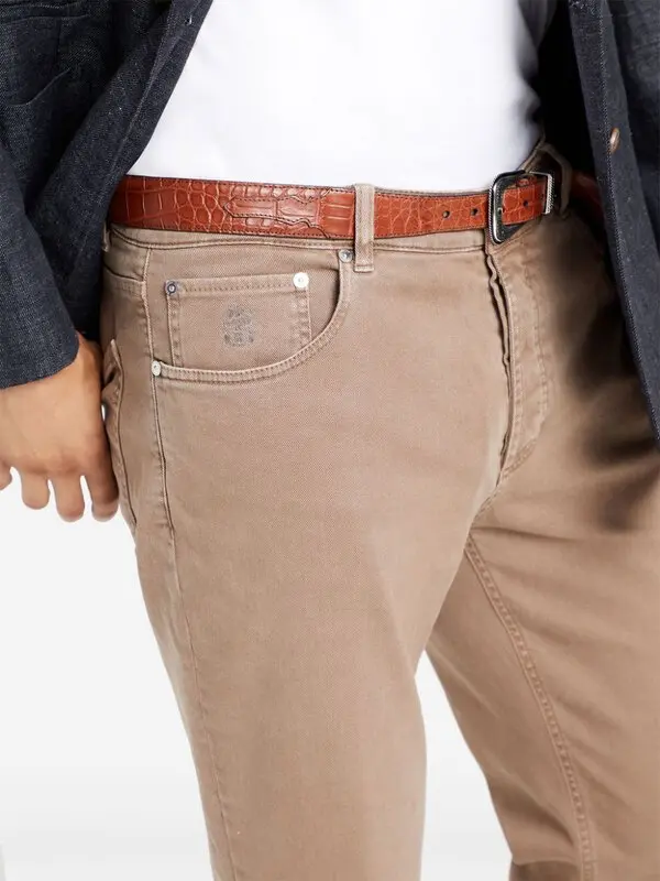 Brunello Cucinelli Dyed Straight-leg Jeans - Brown