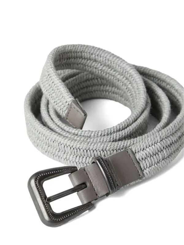 Brunello Cucinelli Braided Belt With Monili Chain