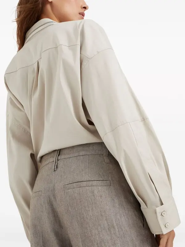 Brunello Cucinelli Pressed-crease Wide-leg Trousers