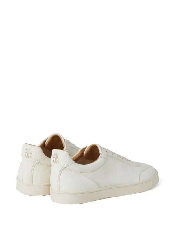 Brunello Cucinelli Logo-print Panelled Low-top Sneakers - White