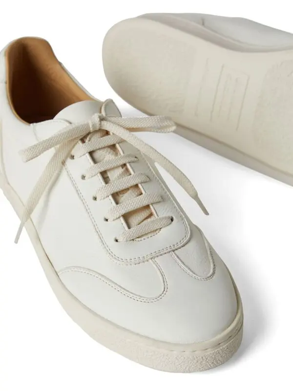 Brunello Cucinelli Logo-print Panelled Low-top Sneakers - White