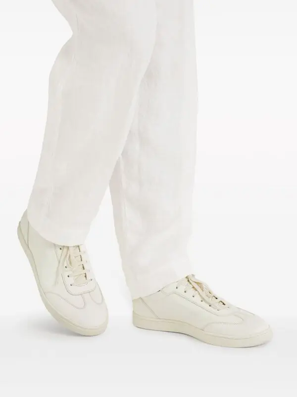Brunello Cucinelli Logo-print Panelled Low-top Sneakers - White