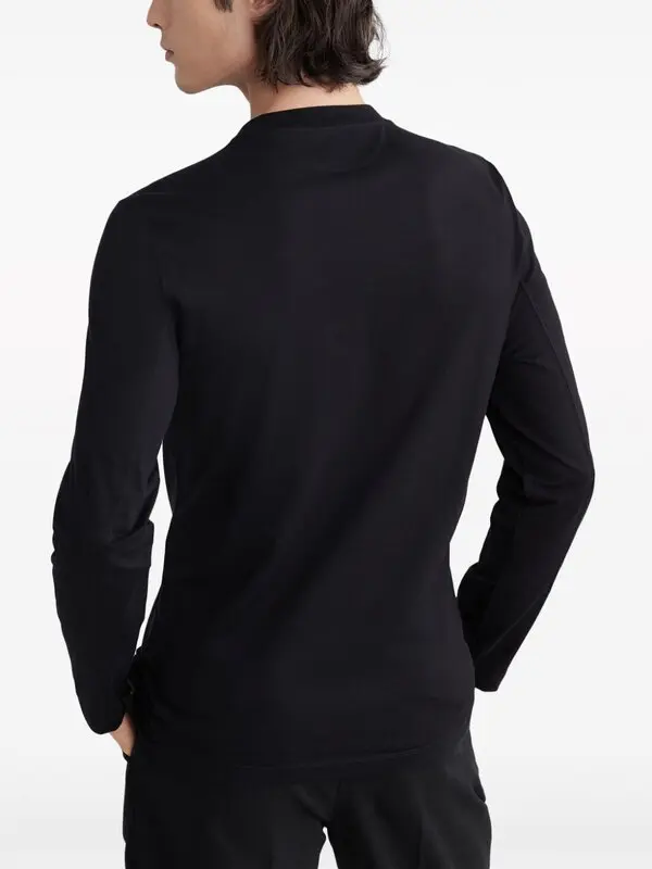 Brunello Cucinelli Round-neck Long-sleeve T-shirt - Black