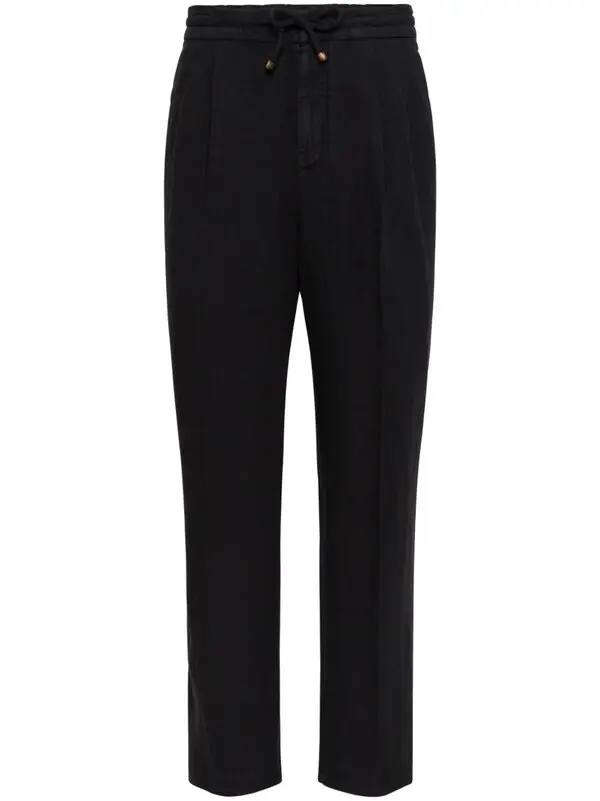 Brunello Cucinelli Straight-leg Track Pants - Black
