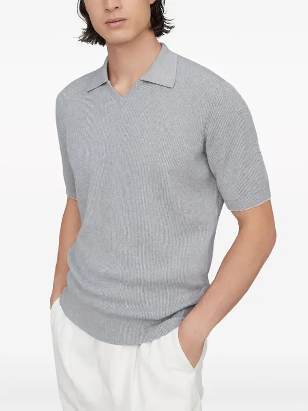 Brunello Cucinelli Ribbed-knit Polo Jumper