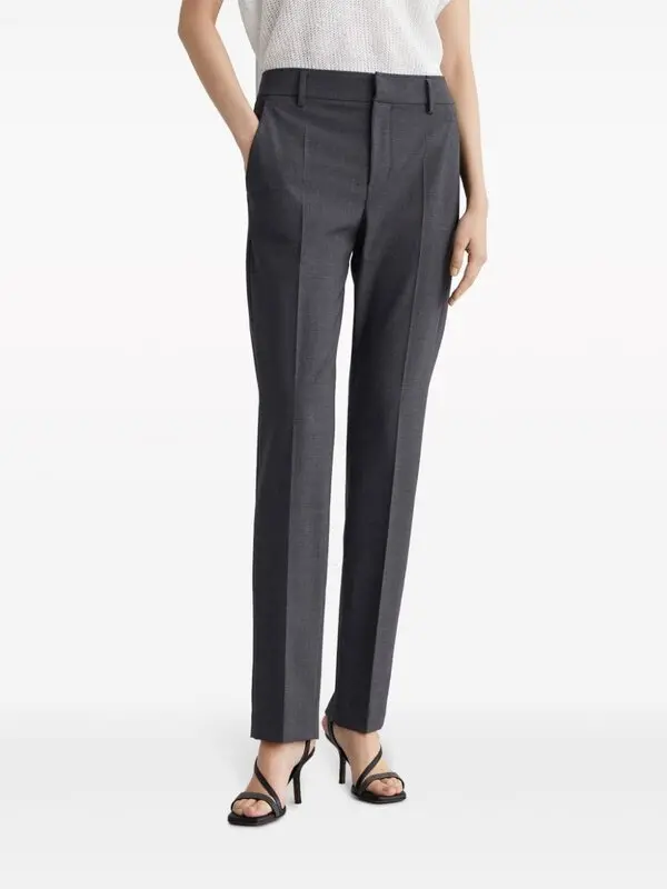Brunello Cucinelli High-waist Tapered Trousers - Grey