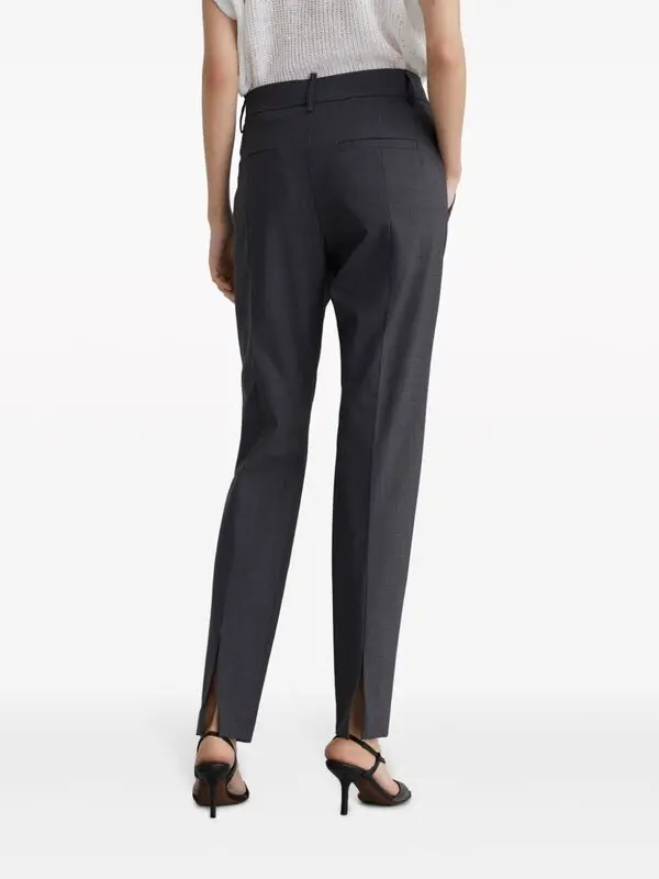 Brunello Cucinelli High-waist Tapered Trousers - Grey