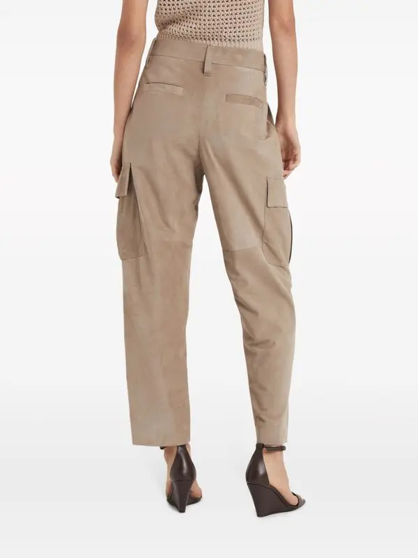 Brunello Cucinelli Straight-leg Suede Trousers