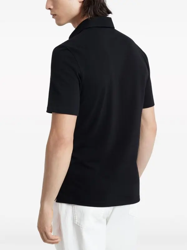 Brunello Cucinelli Button-fastening Cotton Polo Shirt - Black