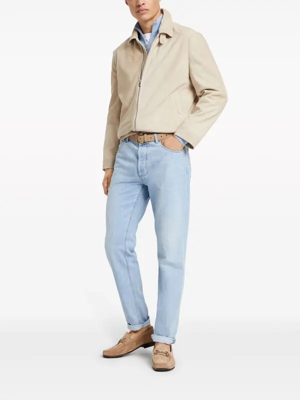 Brunello Cucinelli Zip-up Cashmere Jumper - Blue