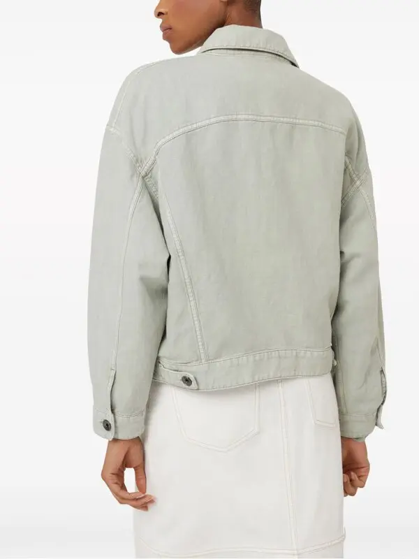 Brunello Cucinelli Monili-detail Denim Shirt Jacket - Green