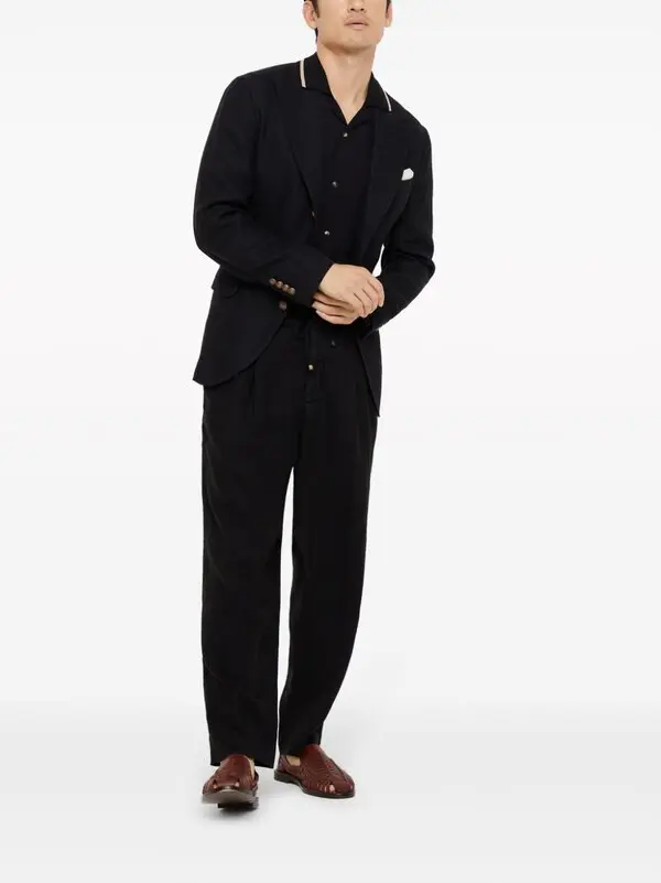 Brunello Cucinelli Peak-lapels Linen-blend Blazer