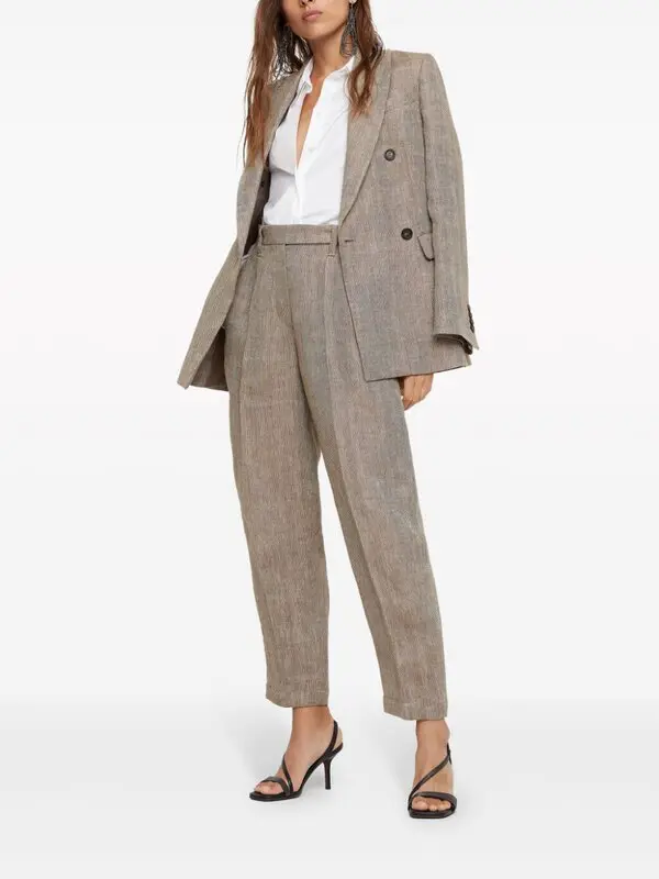 Brunello Cucinelli Tailored Linen Trousers