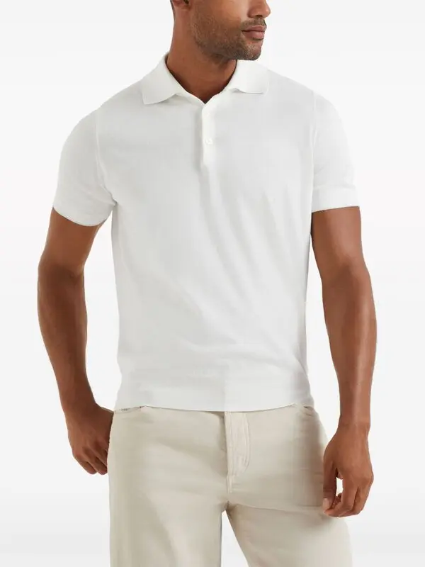 Brunello Cucinelli Plain Button Polo Shirt