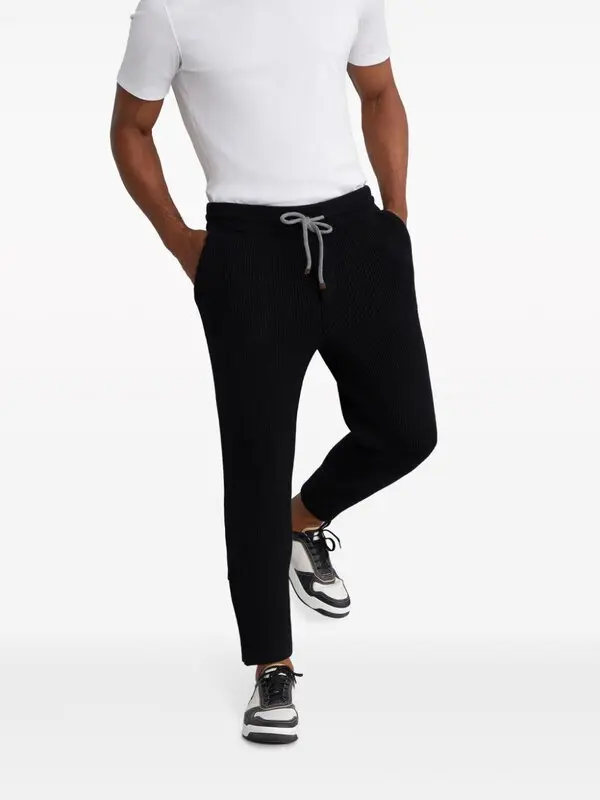 Brunello Cucinelli Ribbed Cashmere Track Pants