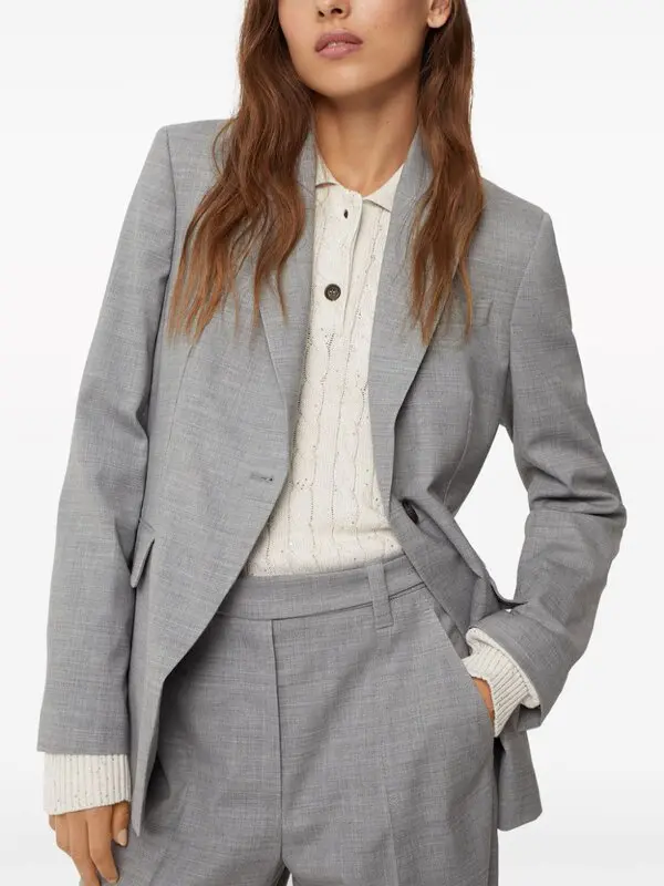 Brunello Cucinelli Mélange-effect Single-breasted Blazer