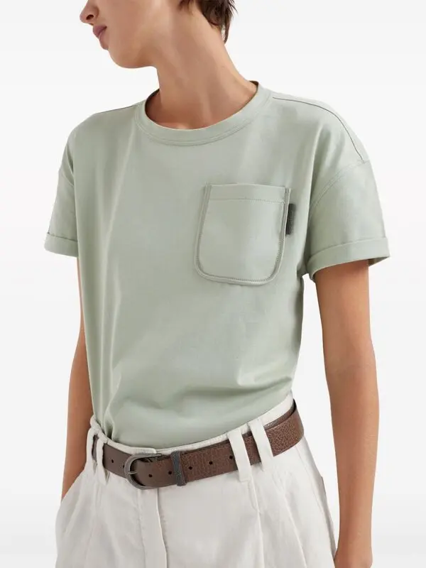 Brunello Cucinelli Chest Pocket Cotton T-shirt