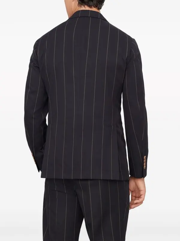 Brunello Cucinelli Stripe-pattern Wool-blend Blazer