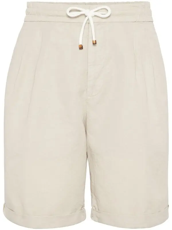 Brunello Cucinelli Drawstring-waistband Knee-length Bermuda Shorts