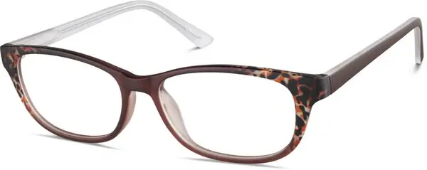 Zenni Vintage Oval Eyeglasses Full Rim Frame - Brown