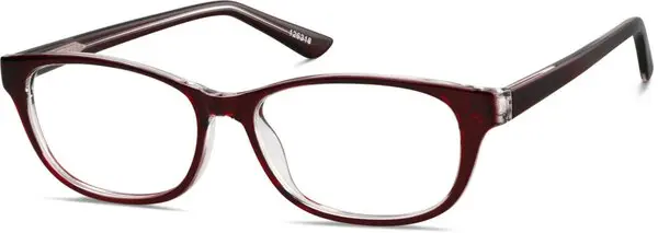 Zenni Vintage Oval Eyeglasses Full Rim Frame - Red