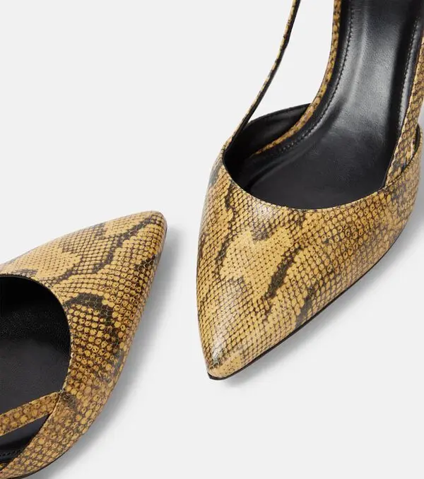 Isabel Marant Pilia Leather Slingback Pumps - Neutrals