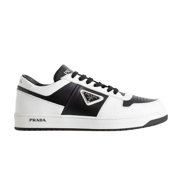 Prada Downtown Leather Sneakers - White