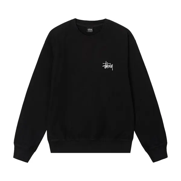 StÜssy Basic Pigment Dyed Crew - Black