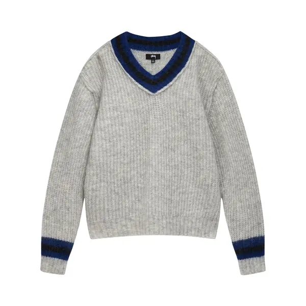StÜssy Mohair Tennis Sweater - Grey