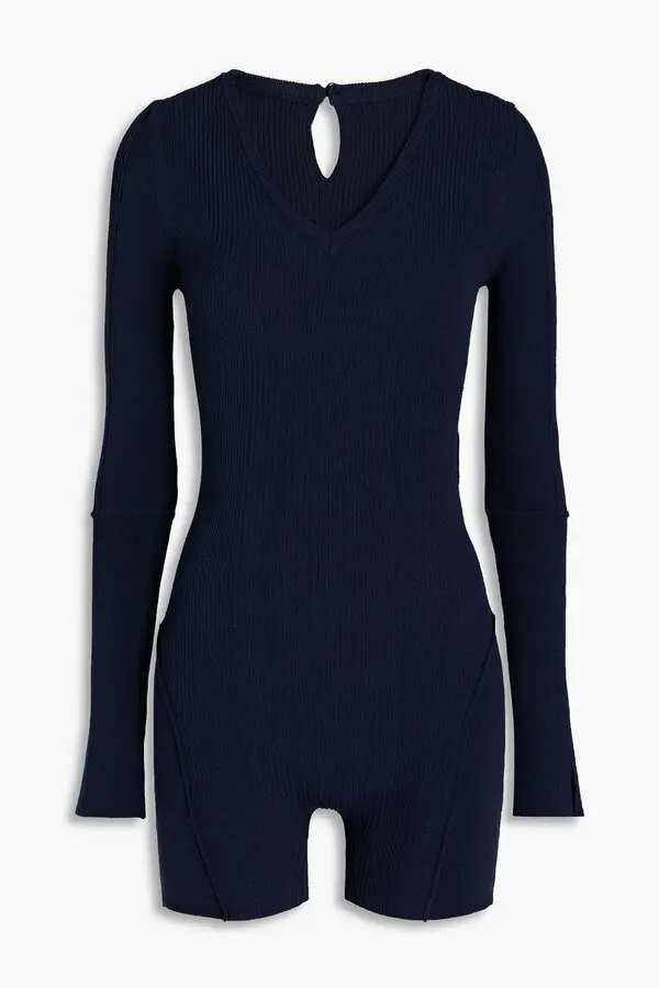 Jacquemus Cielo Ribbed-knit Playsuit