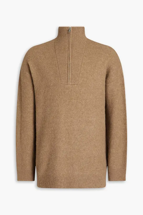 Nanushka Brushed Knitted Half-zip Sweater